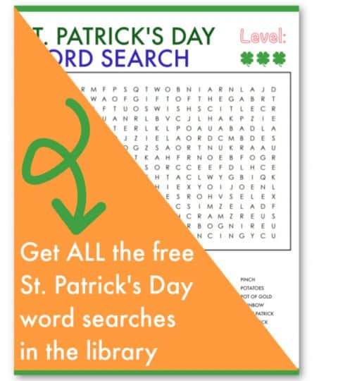St. Patrick's Day word searches | Free printables from Easy to Difficult